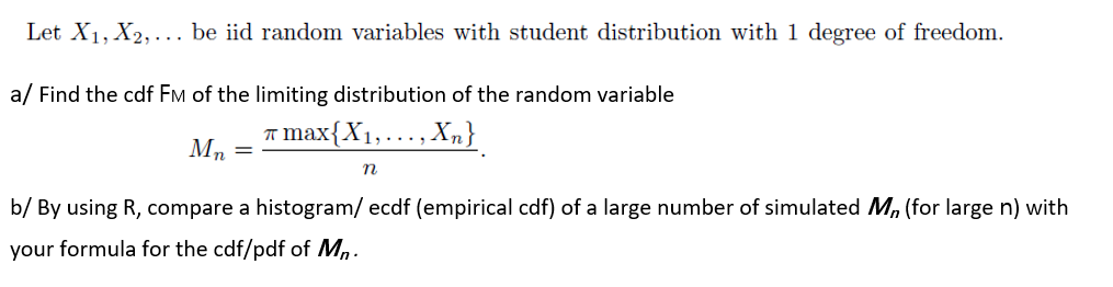 Solved Let X1, X2, ... be iid random variables with student | Chegg.com