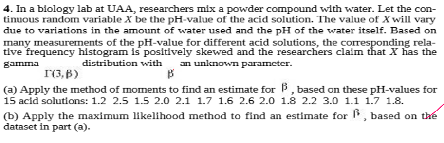 Solved 4. In a biology lab at UAA, researchers mix a powder | Chegg.com