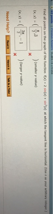 Solved Find all points on the graph of the function f(x) 2 | Chegg.com