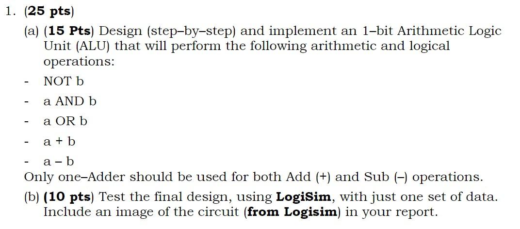 Solved (a) (15 Pts) Design (step-by-step) and implement an | Chegg.com