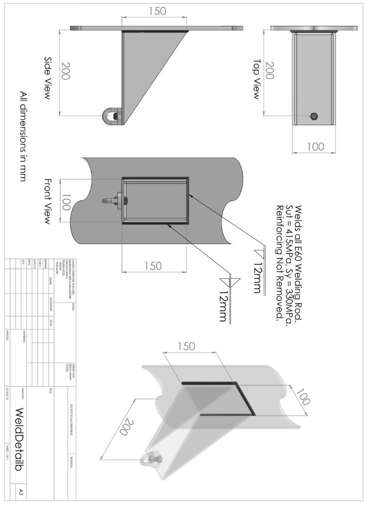 The 100 x 150 mm bracket arrangement shown in Figure | Chegg.com