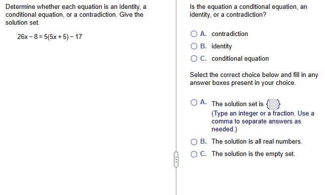 Solved Determine Whether Each Equation Is An Identity A Is