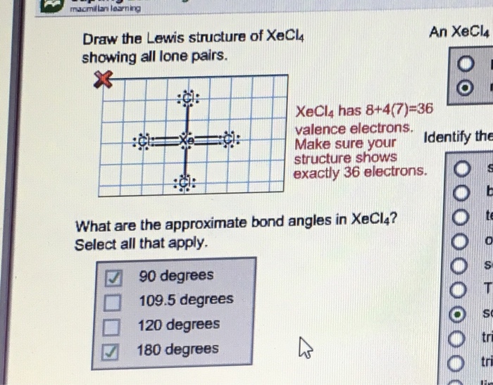 Solved: Macmilan Learning Draw The Lewis Structure Of XeCl... | Chegg.com