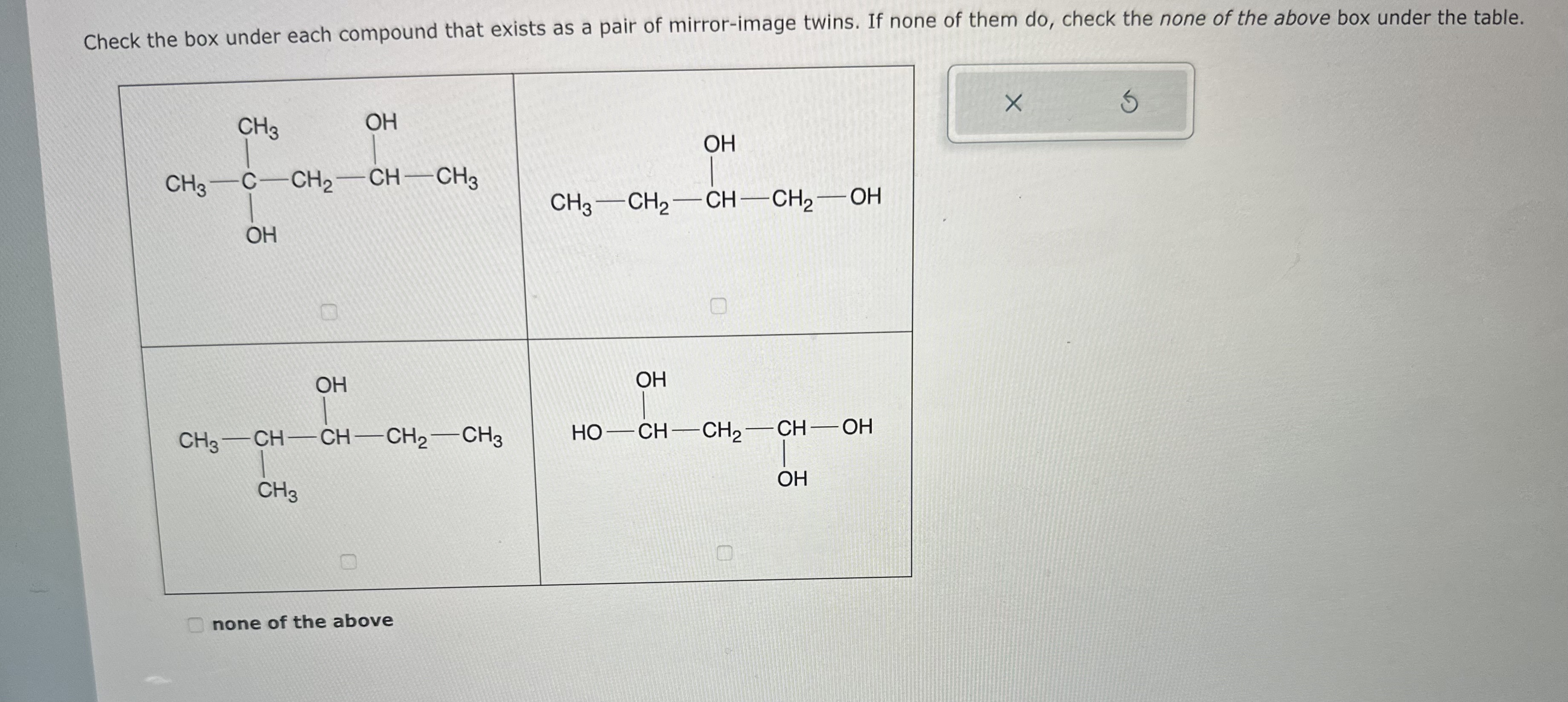 Solved Does the molecule below exist as a pair of | Chegg.com
