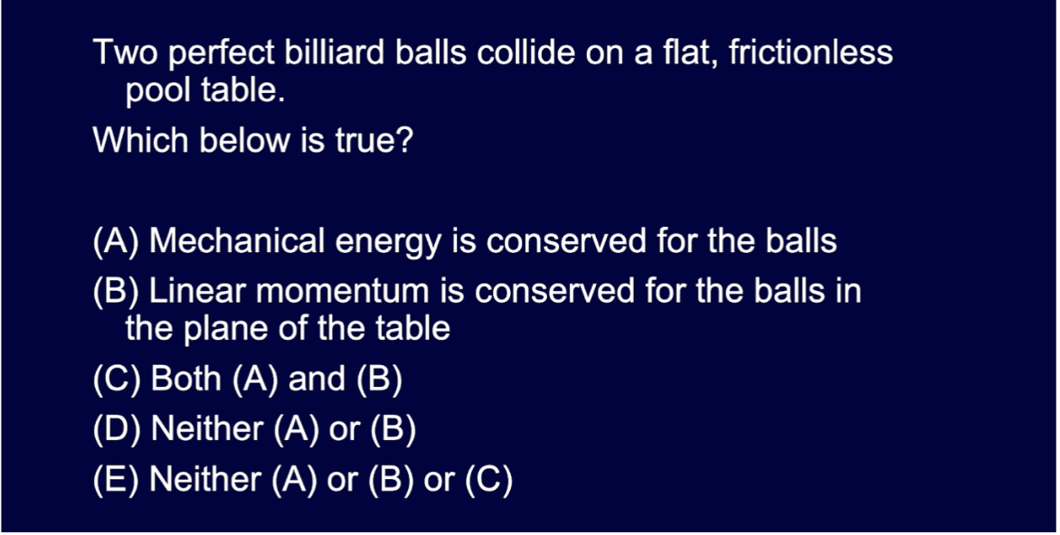 Solved Two perfect billiard balls collide on a flat, | Chegg.com