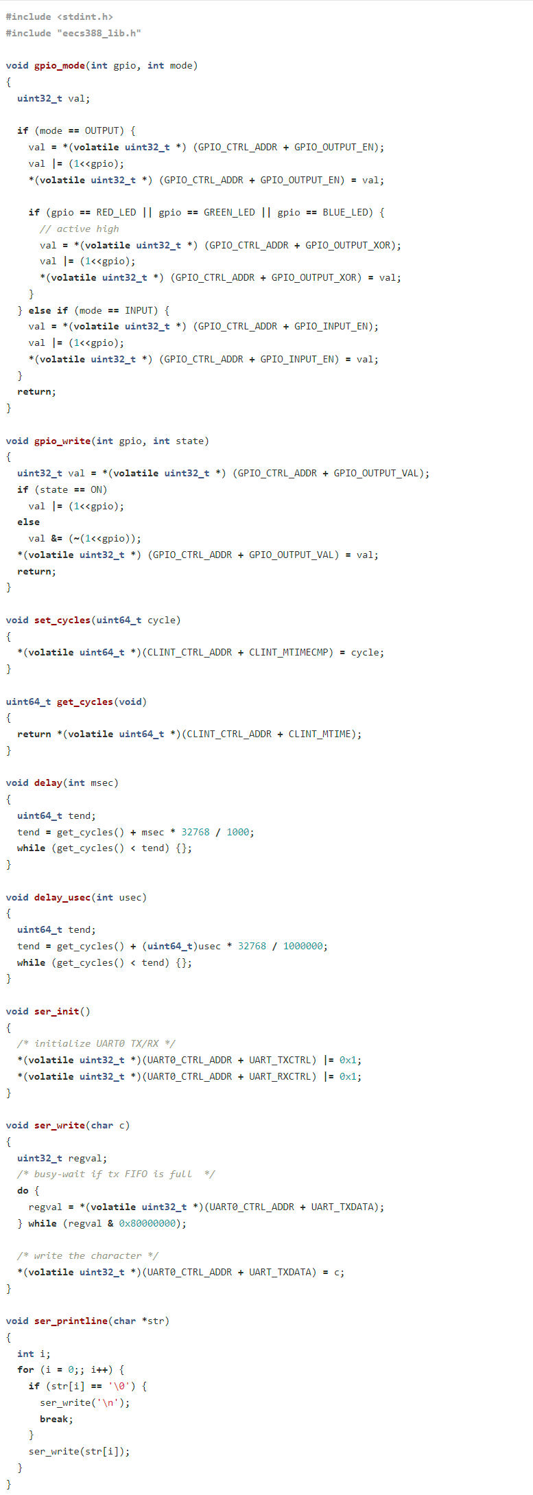 Part 2: Write your periodic timer interrupt handler | Chegg.com