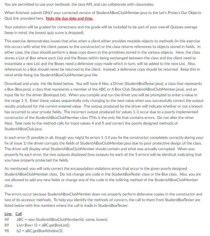 Solved You are permitted to use your textbook, the Java API, | Chegg.com