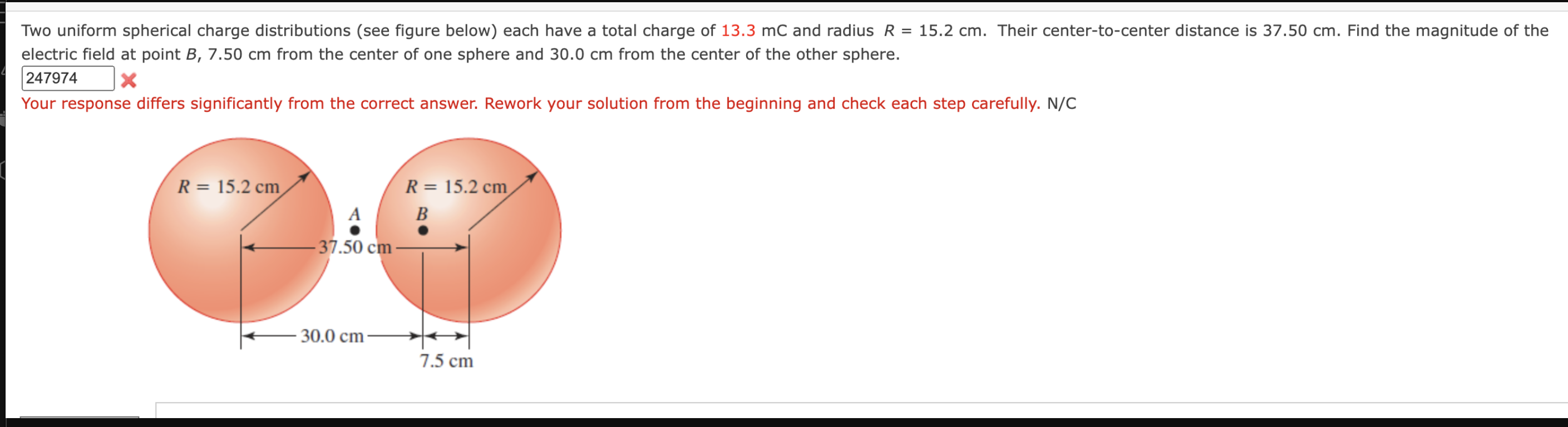 Solved Two uniform spherical charge distributions (see | Chegg.com