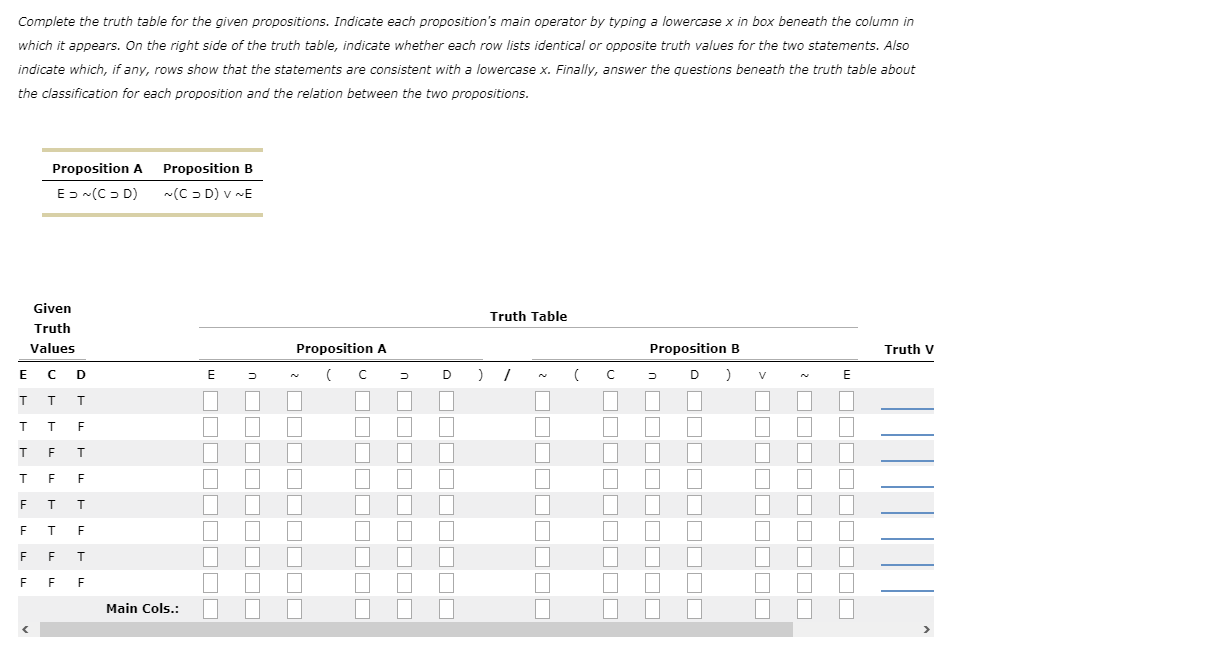 Solved Complete The Truth Table For The Given Propositions 3553