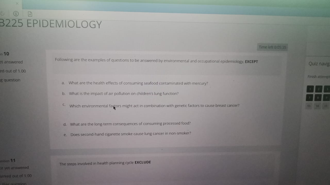 Solved c. assessing the burden d. implementing interventions | Chegg.com