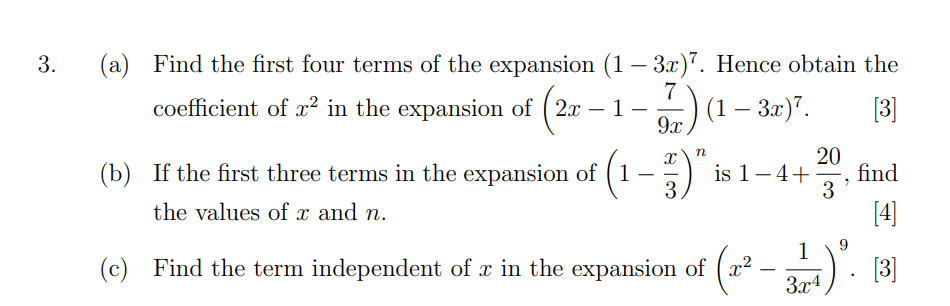Solved (a) Find the first four terms of the expansion | Chegg.com