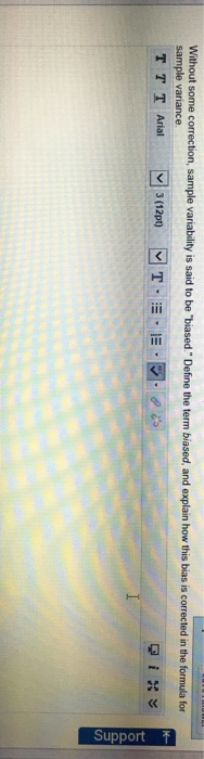 Solved Without some correction, sample variability is said | Chegg.com