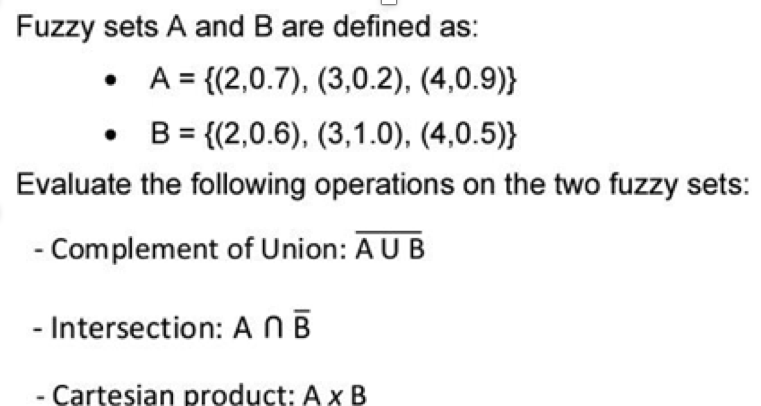 Solved Fuzzy sets A and B are defined as: - | Chegg.com