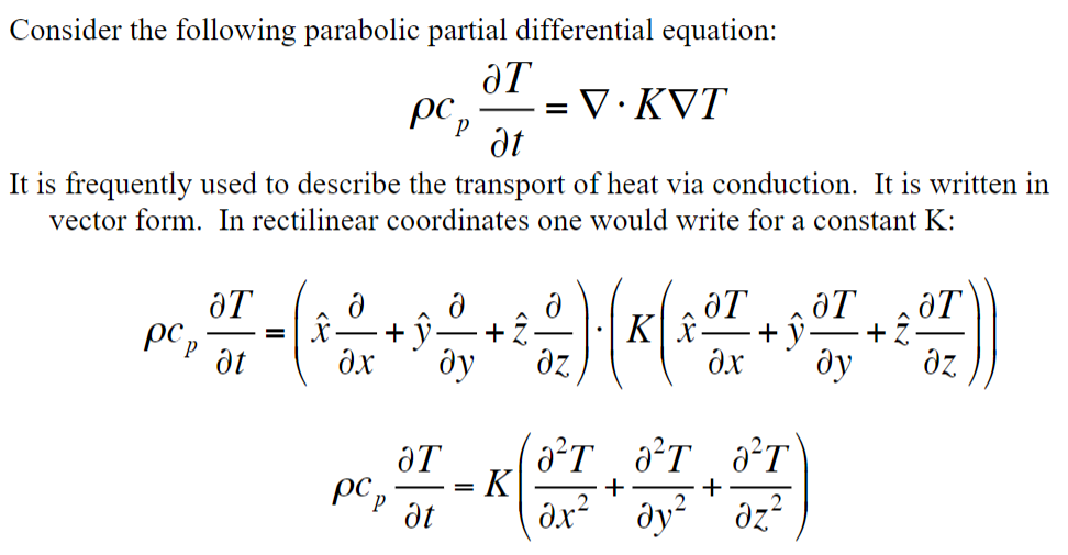 Solved Consider the following parabolic partial differential | Chegg.com
