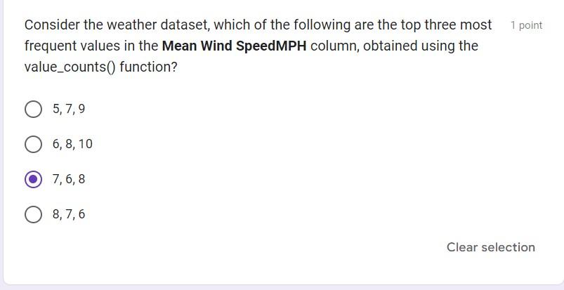 Solved Consider the weather dataset, which of the following | Chegg.com