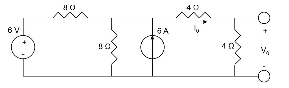 Solved For the following circuit find V0 and I0 using: A. | Chegg.com