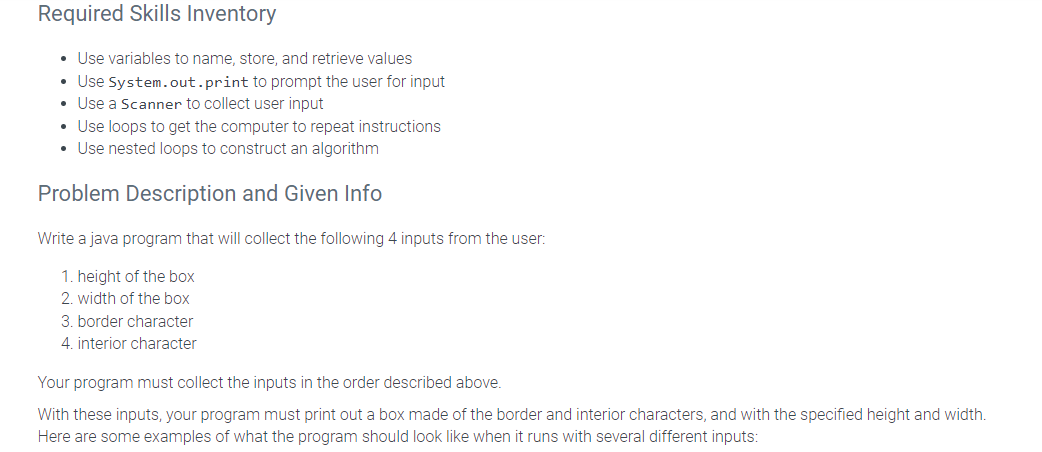 Solved Required Skills Inventory - Use variables to name, | Chegg.com