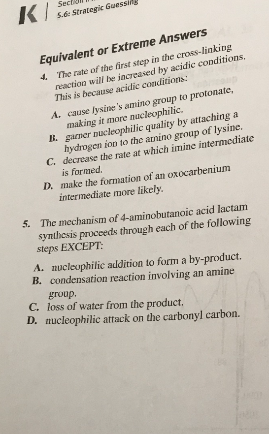 Solved Section II MCAT SRI 5.6: Strategic Guessing Roman | Chegg.com