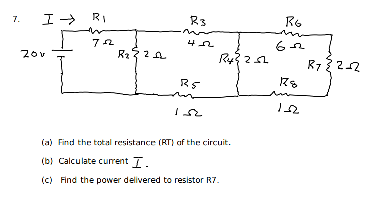 Solved (a) Find the total resistance (RT) of the circuit. | Chegg.com