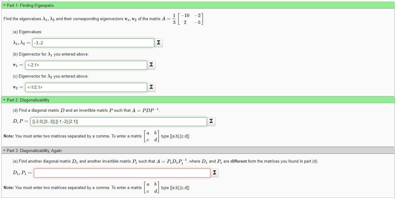 Solved Part 1: Finding Eigenpairs 1 [-10 Find the | Chegg.com