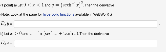 Solved (1 point) a) Let 0