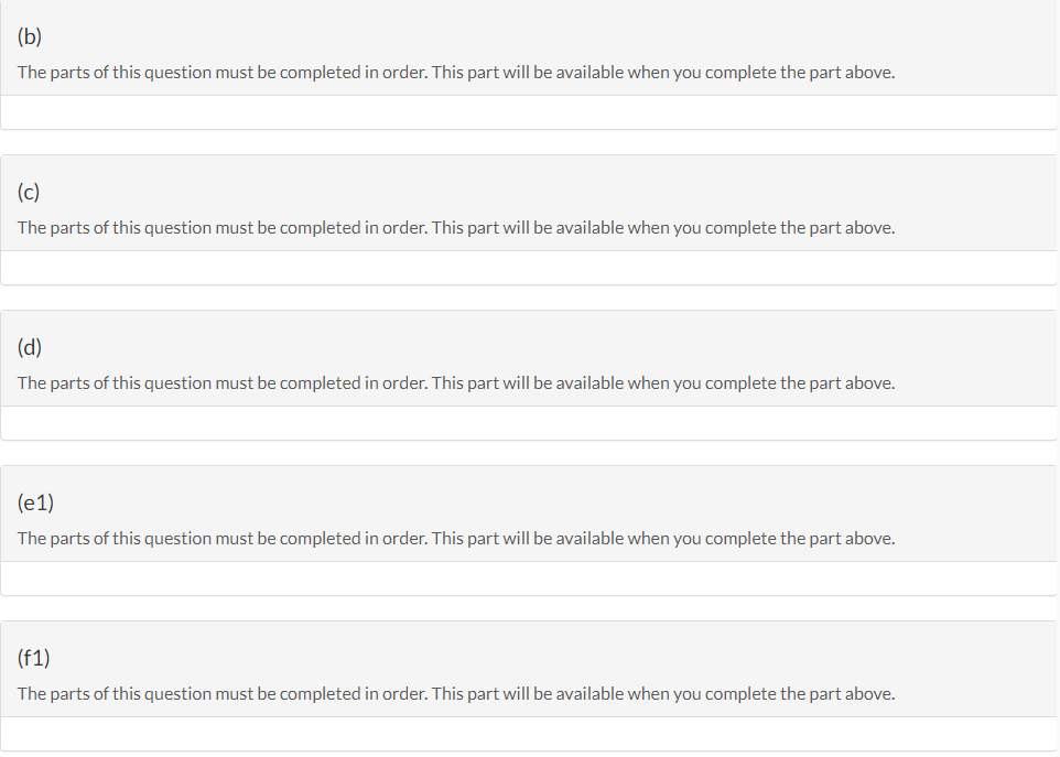 (b) The parts of this question must be completed in | Chegg.com
