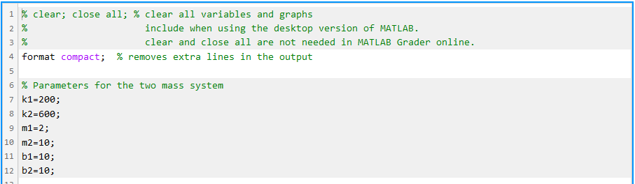 Solved 5.8 State space models of a double mass-spring-damper | Chegg.com