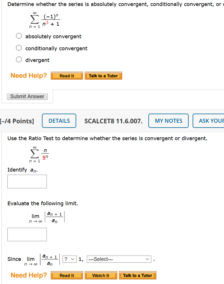 Solved Determine whether the series is absolutely | Chegg.com