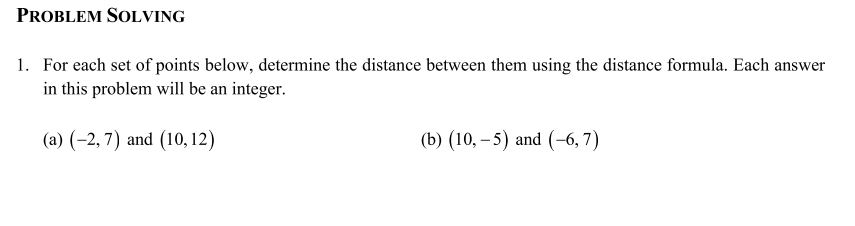 Solved PROBLEM SOLVING 1. For each set of points below, | Chegg.com