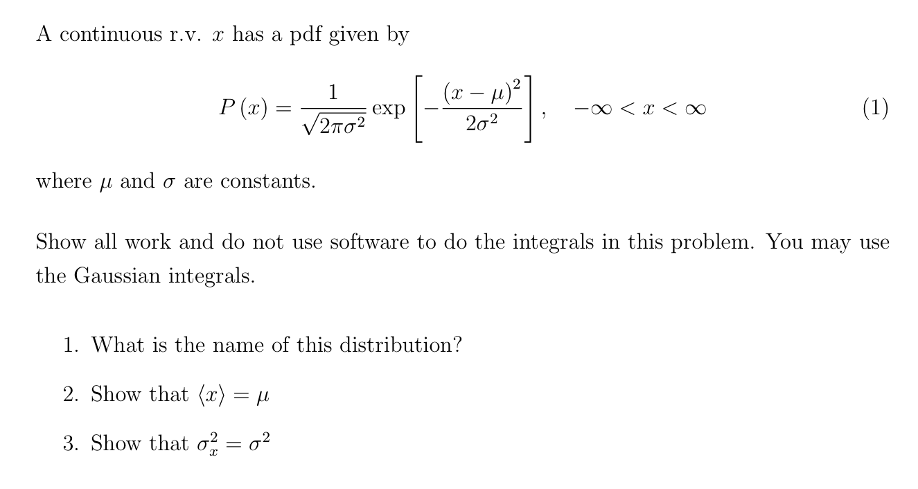 Solved A continuous r.v. x ﻿has a pdf given | Chegg.com