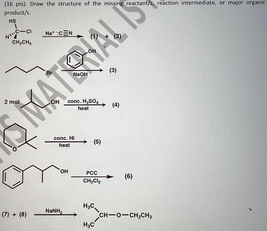 Solved Draw the structure of the missing reactant/s, | Chegg.com
