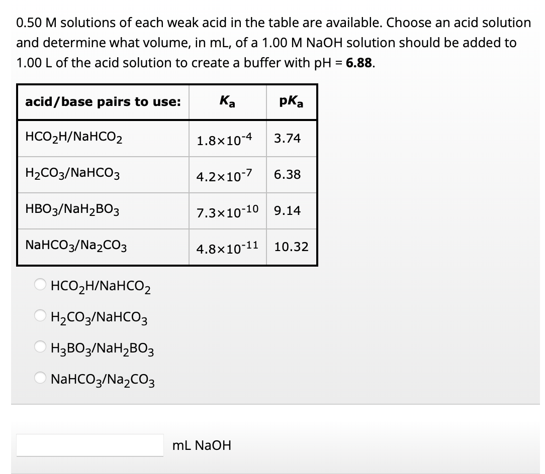 Solved Calculate the pH at the halfway point and at the | Chegg.com