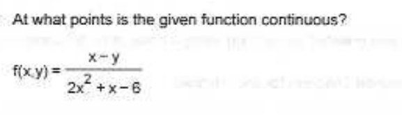 Solved At what points is the given function continuous? | Chegg.com