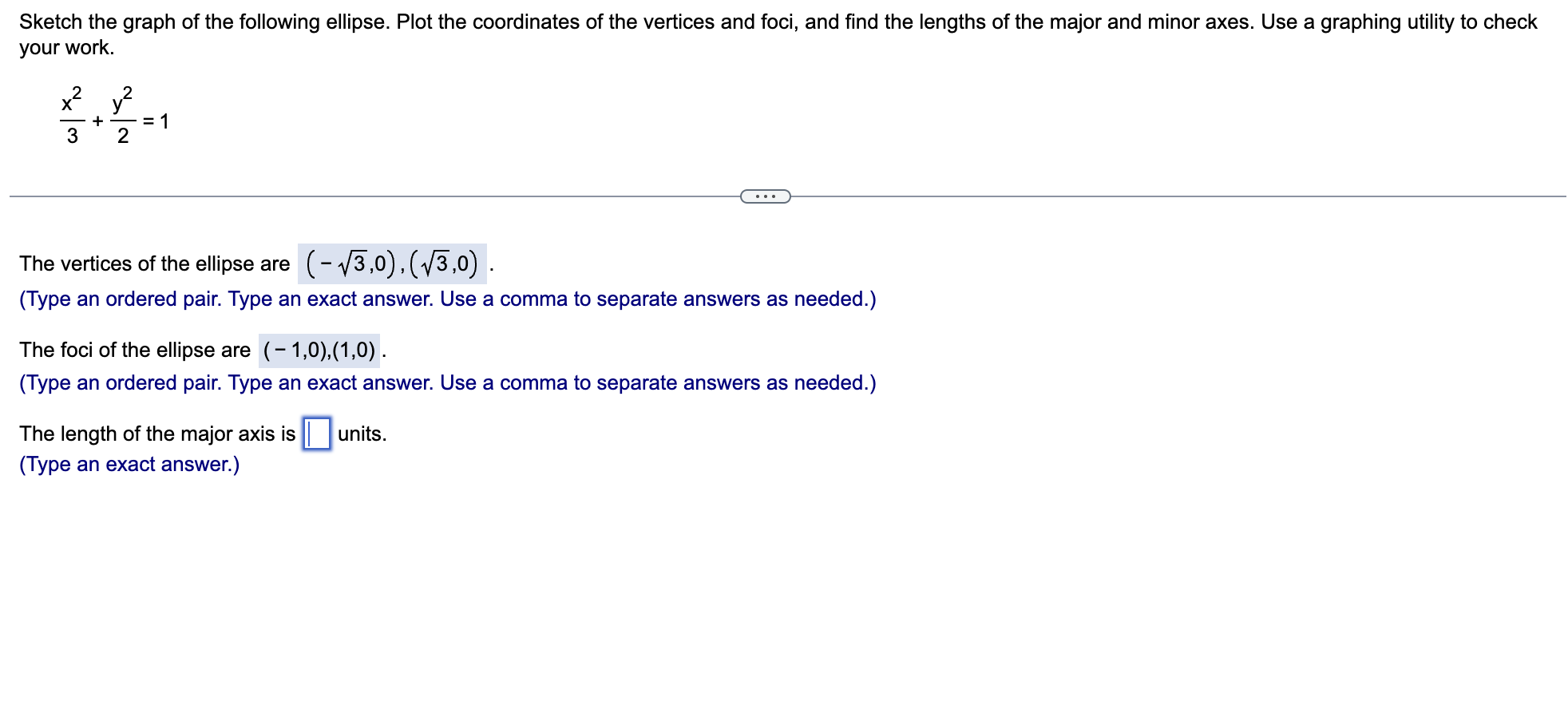 Solved Sketch the graph of the following ellipse. Plot the | Chegg.com