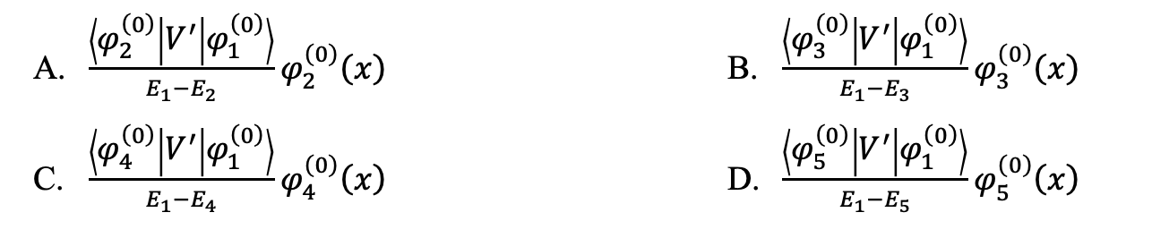 Solved 1 Is The First Order Correction To The Energy Of The
