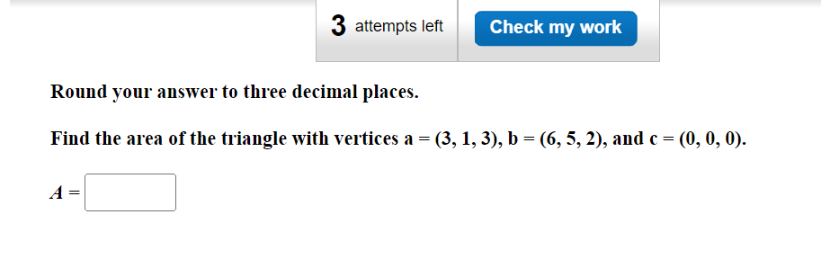 Solved Round your answer to three decimal places. Find the | Chegg.com