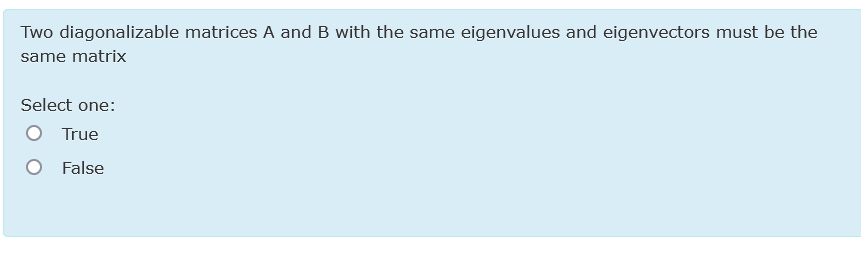 Solved Two diagonalizable matrices A and B with the same | Chegg.com