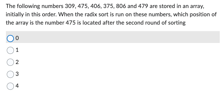 Solved The following numbers 309,475,406,375,806 and 479 are | Chegg.com