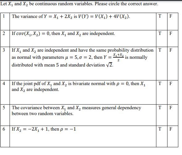 Solved Let X1 and Xbe continuous random variables. Please | Chegg.com
