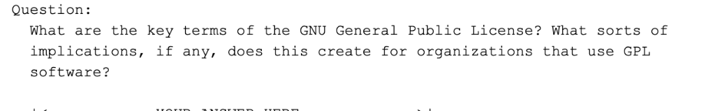 Solved Question: What are the key terms of the GNU General | Chegg.com