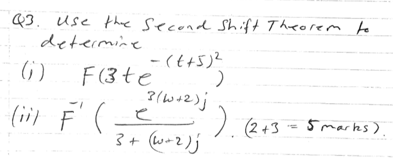 Solved Q3. Use the Second Shift Theorem to determine (i) | Chegg.com