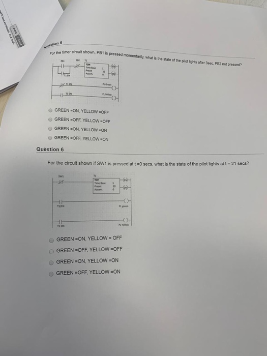 Solved tion 5 circuilt shown, PB1 is pressed momentarily. | Chegg.com