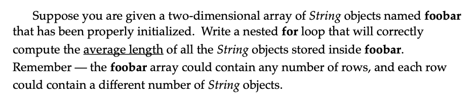Solved Suppose you are given a two-dimensional array of | Chegg.com