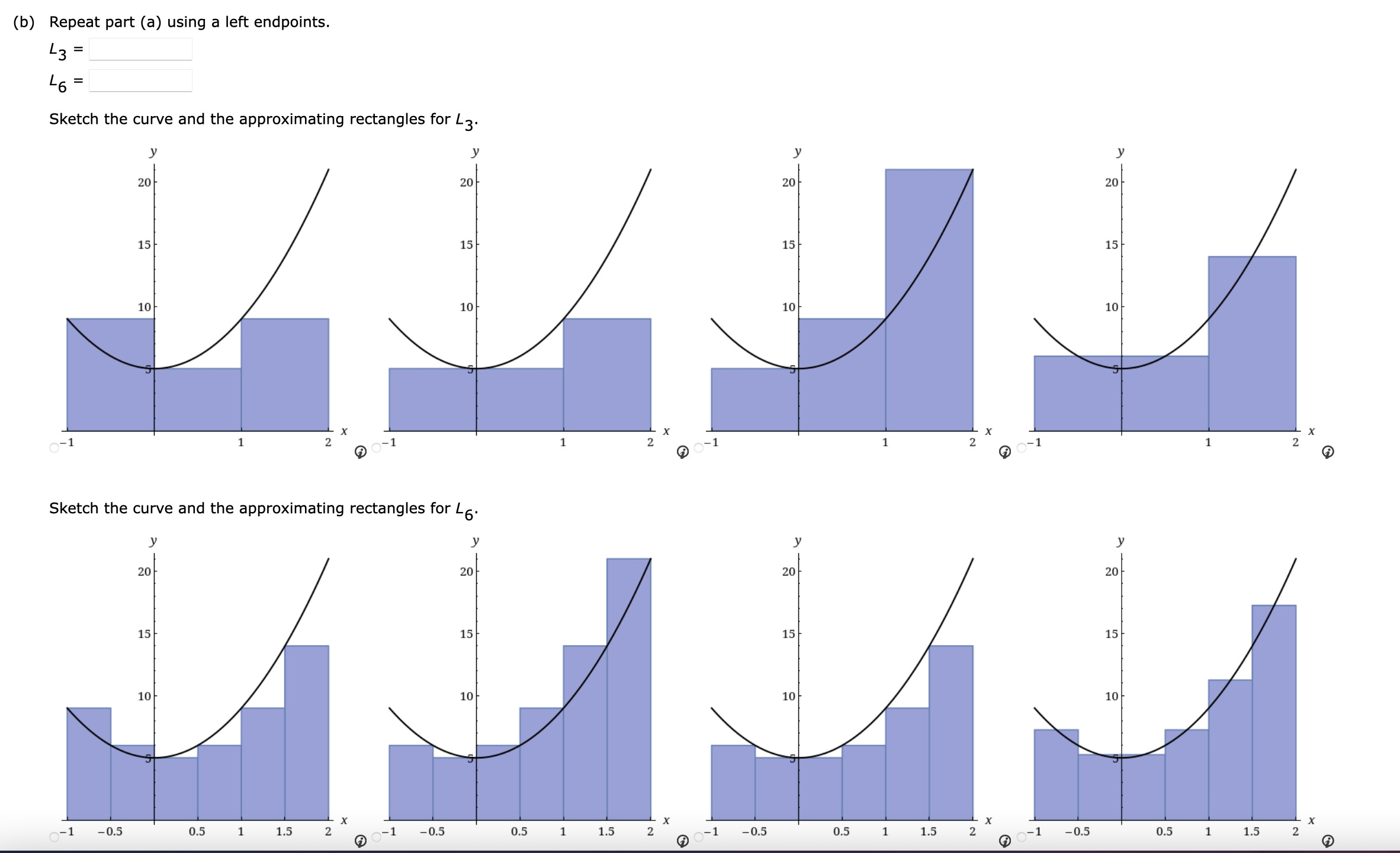 (b) ﻿Repeat part (a) ﻿using a left | Chegg.com