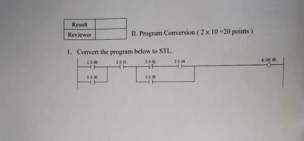 Solved Result Reviewer 1. Convert the program below to STL. | Chegg.com