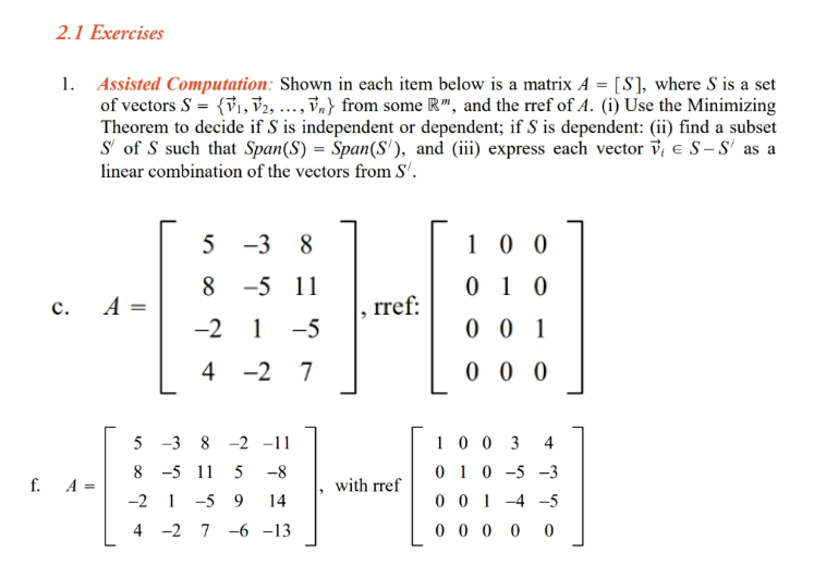 Solved 1. Assisted Computation: Shown in each item below is | Chegg.com