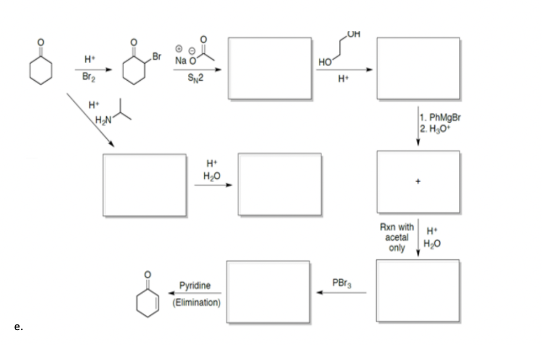 Solved e. Br & # & H* Br2 H+ H₂N Na O H+ H₂O Pyridine | Chegg.com