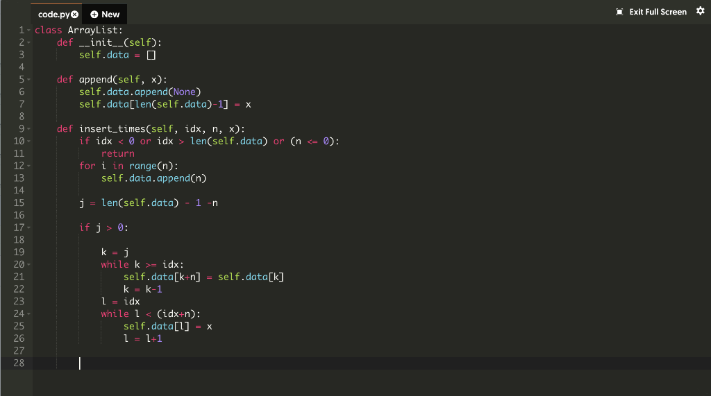 Solved 6. Implementing insert_times saved 15 points possible | Chegg.com