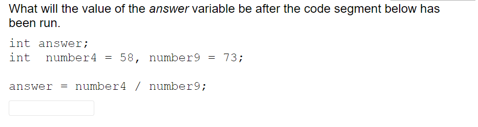 Solved What will the value of the result variable be after | Chegg.com