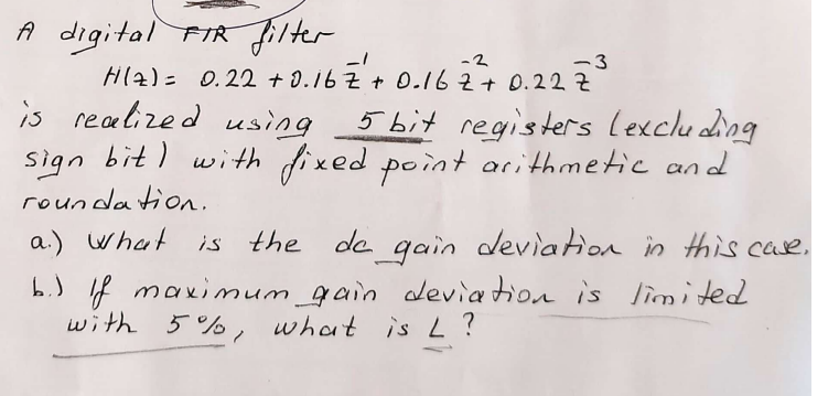 Solved A digital FIR | Chegg.com
